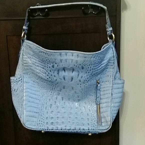 Brahmin | Bags | Brahmin All Leather Light Blue Bag | Poshmark